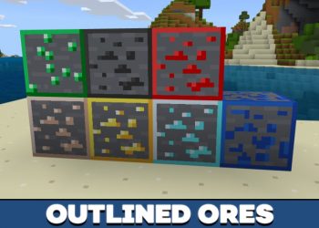 Download Minecraft PE Bare Bones Texture Pack: Outlined Ores
