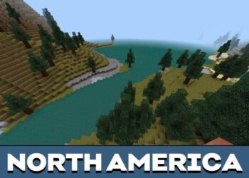 Download Minecraft PE USA Map: territories of the real states