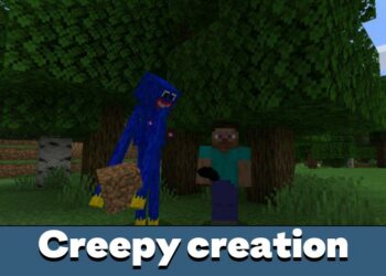 Download Huggy Wuggy for Minecraft PE texture pack: creepy monster