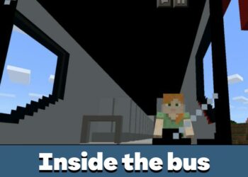 Download Bus for Minecraft PE mod: new transport