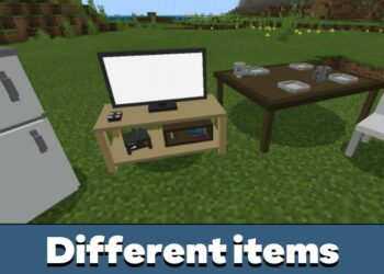 Download TV Minecraft PE mod: modern interior features