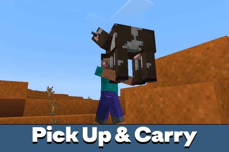 Download Pick Up And Carry Mod For Minecraft PE Pick Up And Carry Mod