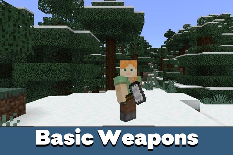 Download Basic Weapons Mod for Minecraft PE - Basic Weapons Mod for MCPE