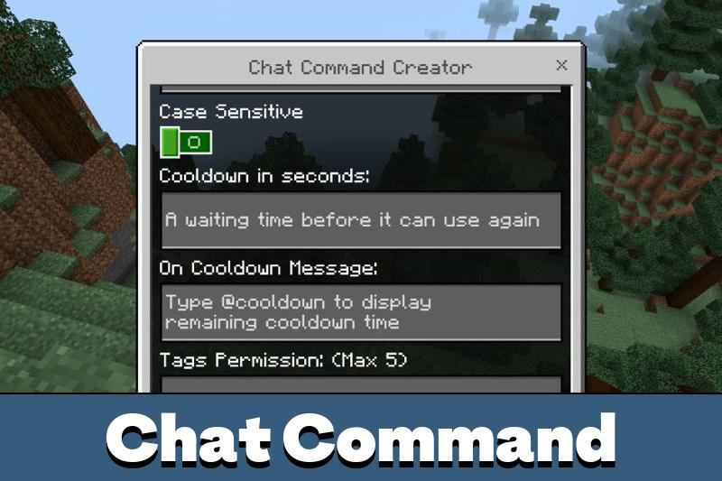 Download Chat Command Creator Mod for Minecraft PE - Chat Command Creator Mod for MCPE