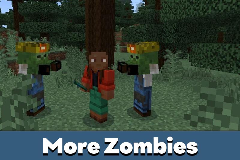 Download More Types of Zombies Mod for Minecraft PE - More Types of Zombies Mod for MCPE