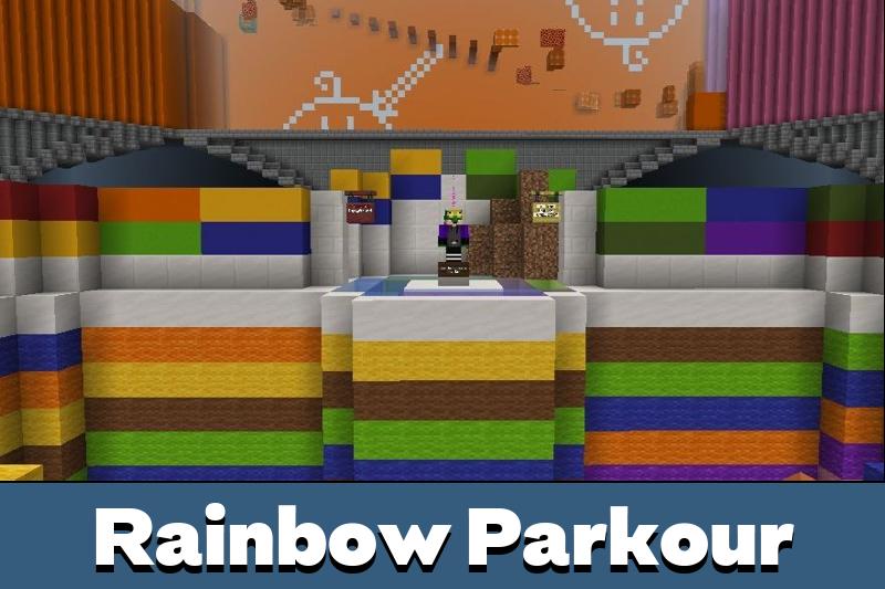Download Rainbow Rise Parkour Map for Minecraft PE - Rainbow Rise ...