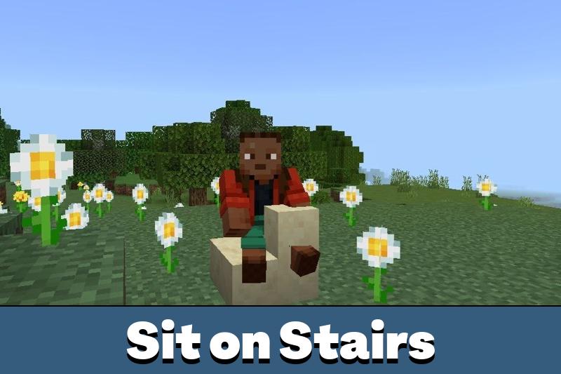 Download Sit on Stairs Mod for Minecraft PE - Sit on Stairs Mod for MCPE Download Sit on Stairs Mod for Minecraft PE - Sit on Stairs Mod for MCPE