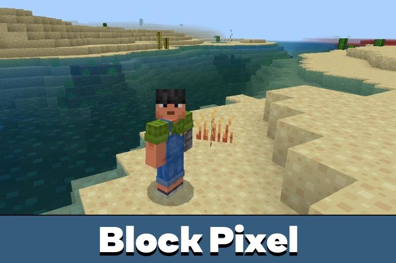 Download Block Pixel Texture Pack for Minecraft Bedrock Edition