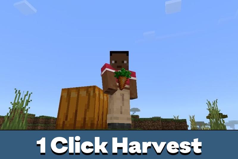 Download 1 Click Harvest Mod for Minecraft PE - MCPEDL