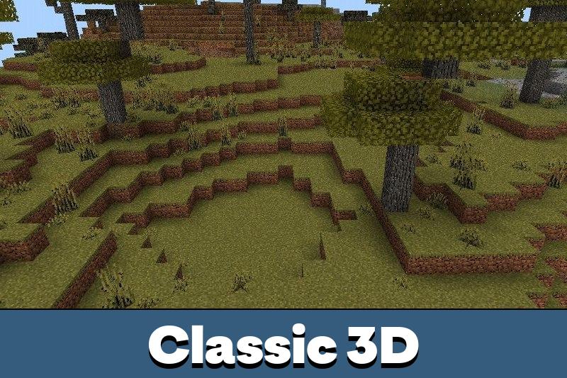 Download Classic 3D Texture Pack for Minecraft Bedrock Edition