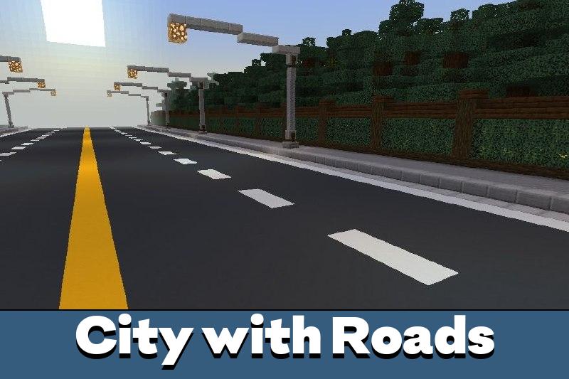 Download City with Roads Map for Minecraft Bedrock Edition