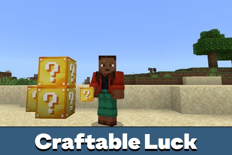 Download Craftable Lucky Block Mod for Minecraft Bedrock Edition