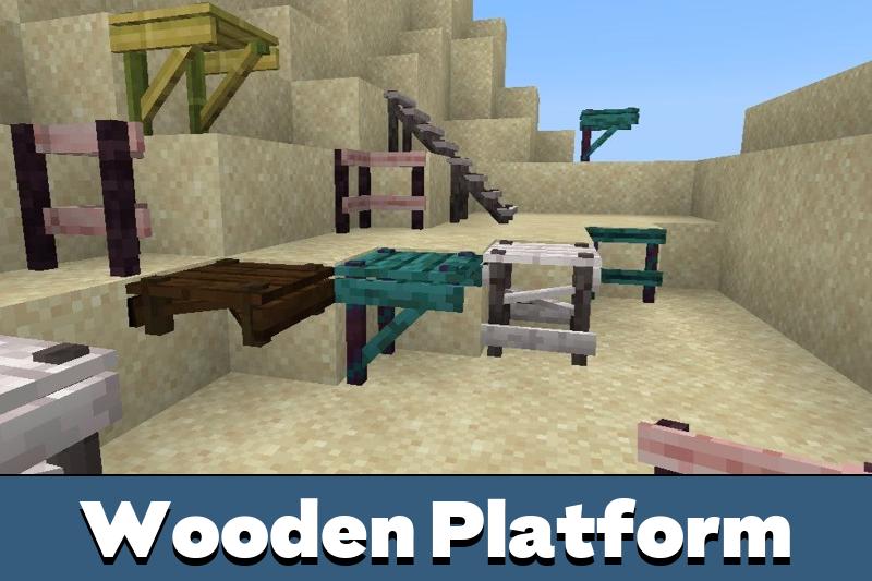 Download Wooden Platforms Mod for Minecraft Bedrock Edition