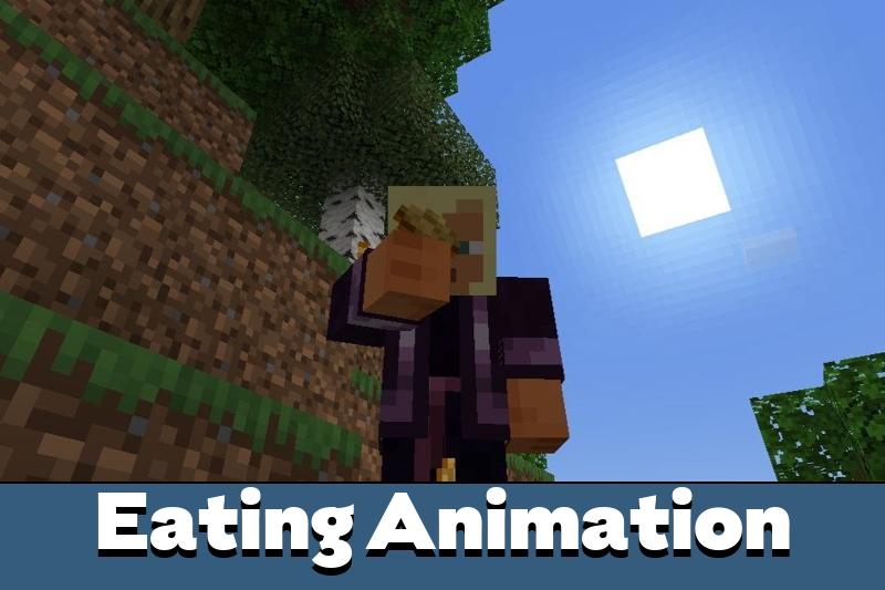 Download Eating Animation Texture Pack for Minecraft Bedrock
