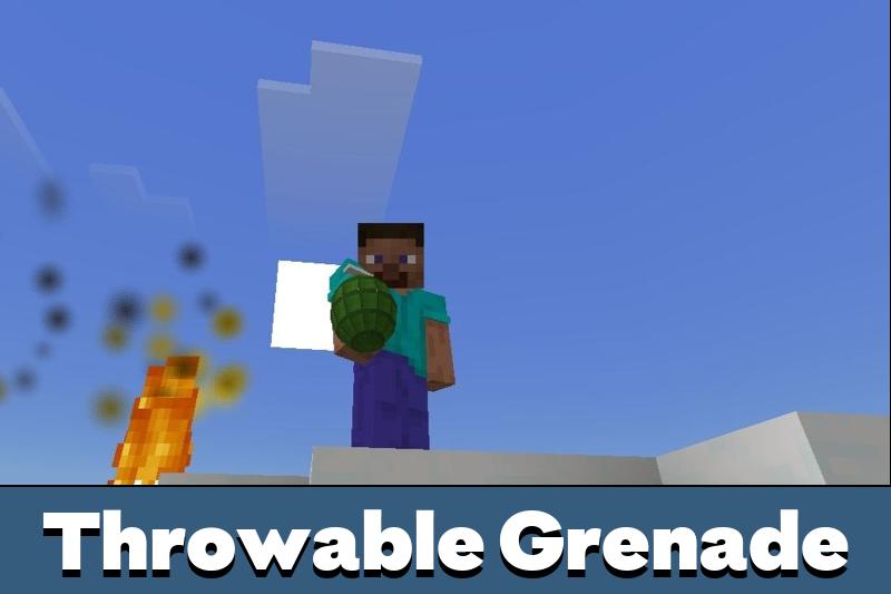 Download Throwable Grenades Mod for Minecraft Bedrock Edition