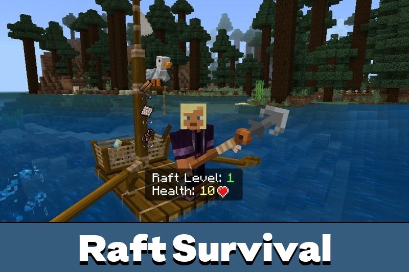 Download Raft Survival Mod for Minecraft Bedrock Edition