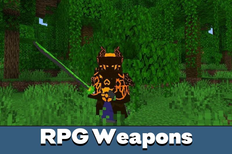 Download RPG Weapons Mod for Minecraft Bedrock Edition