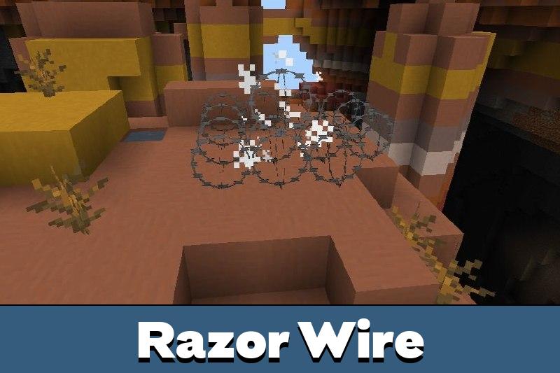 Download Razor Wire Mod for Minecraft Bedrock Edition