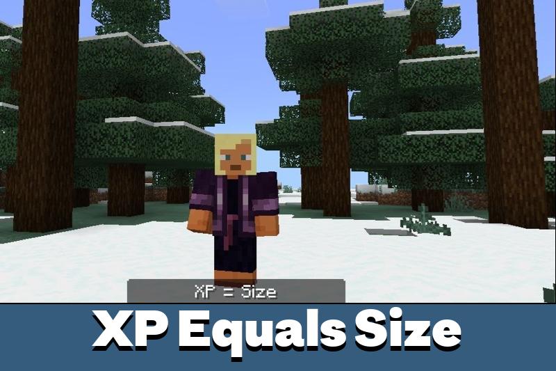 Download Xp Equals Size Mod for Minecraft Bedrock Edition