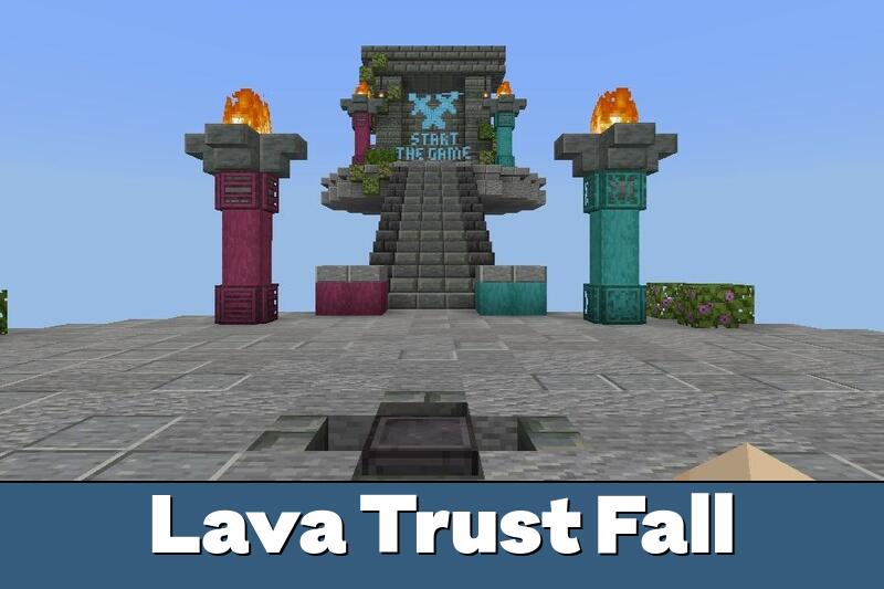 Download Lava Trust Fall Map for Minecraft Bedrock Edition