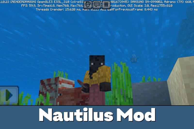 Download Nautilus Mod for Minecraft Bedrock Edition