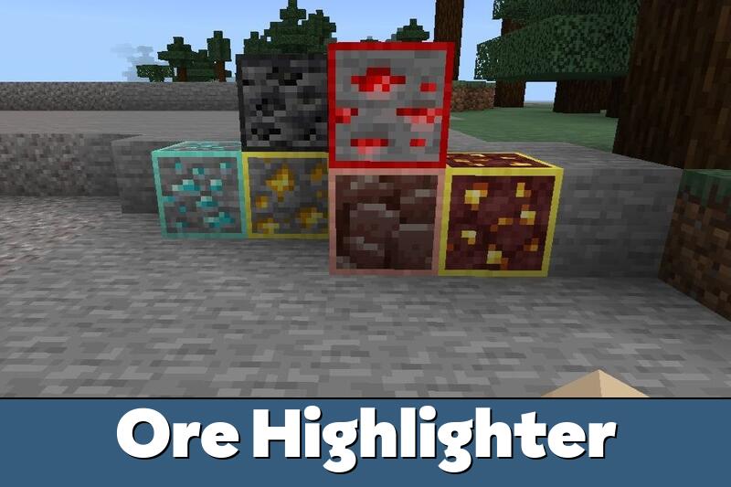 Download Ore Highlighter Texture Pack for Minecraft PE