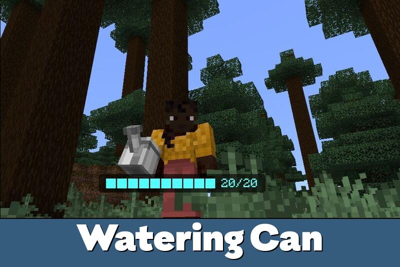 Download Watering Can Mod for Minecraft Bedrock Edition