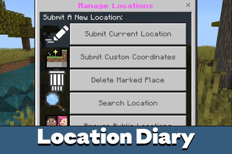 Download Location Diary Mod for Minecraft Bedrock Edition