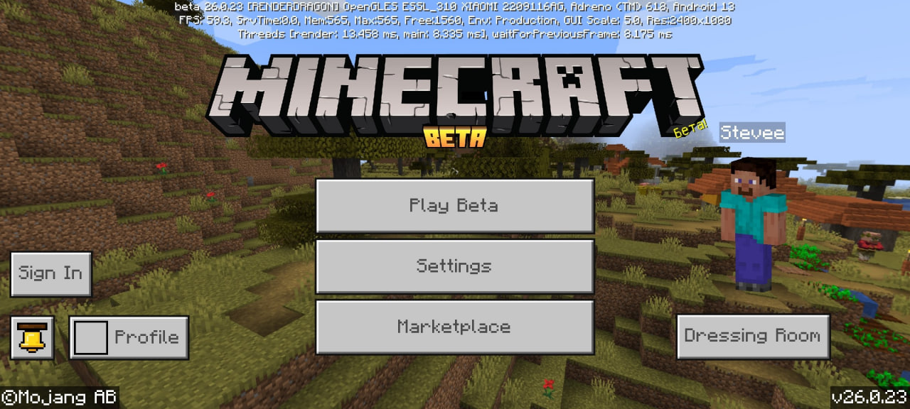 Download Minecraft 26.0.23 (1.26.0.23) APK Preview (Beta) for Android